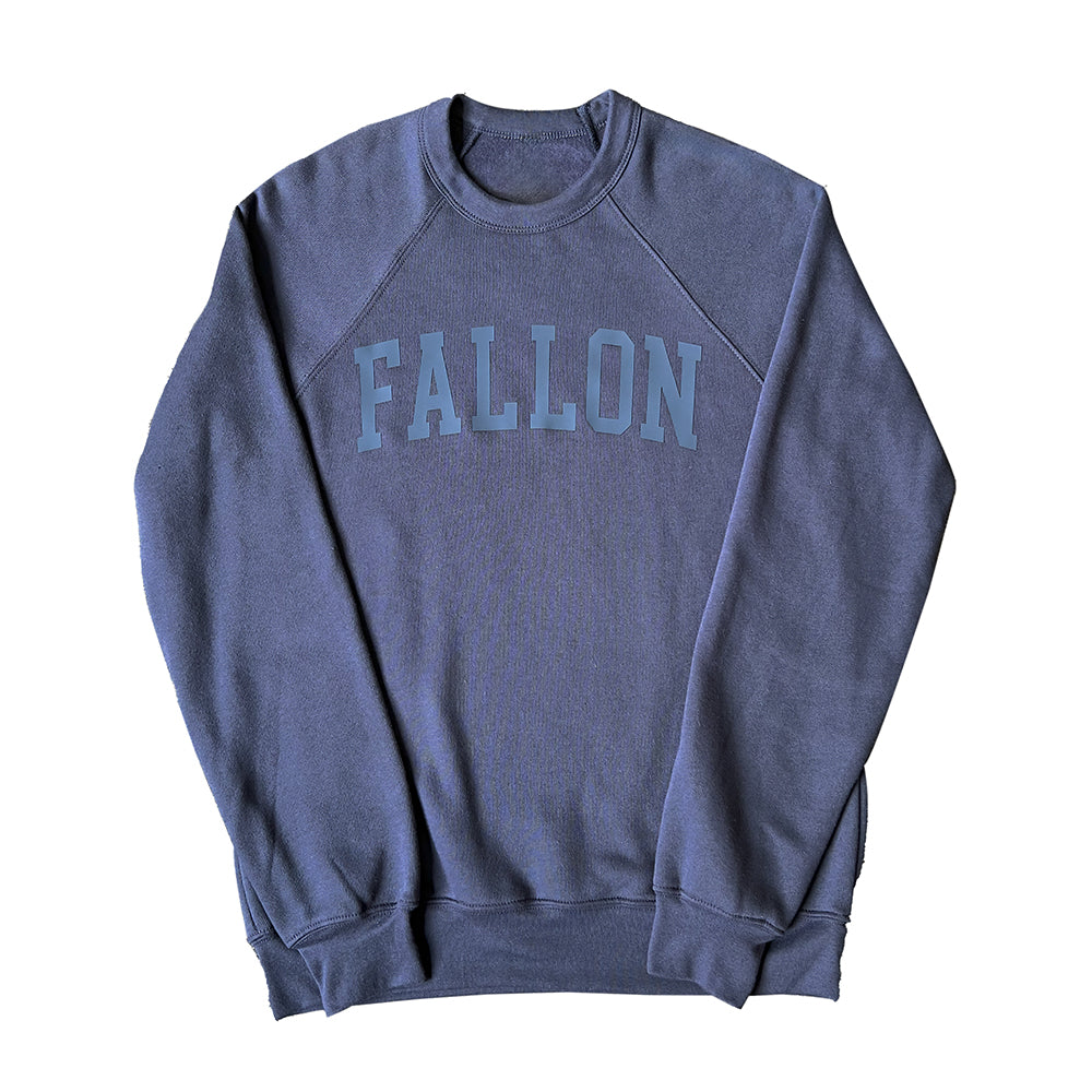 The Tonight Show Starring Jimmy Fallon Navy Tonal Foam Varsity Crewnec