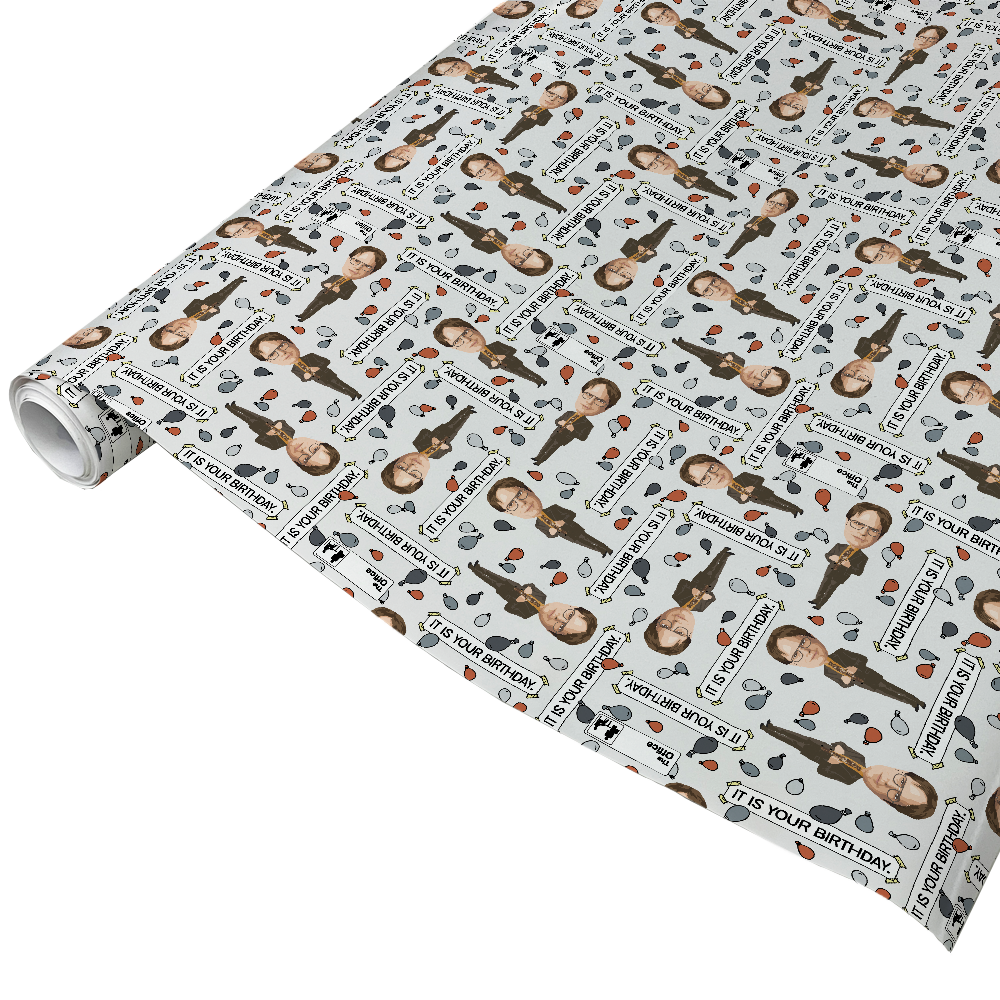 The Office Dwight It Is Your Birthday Satin Wrapping Paper