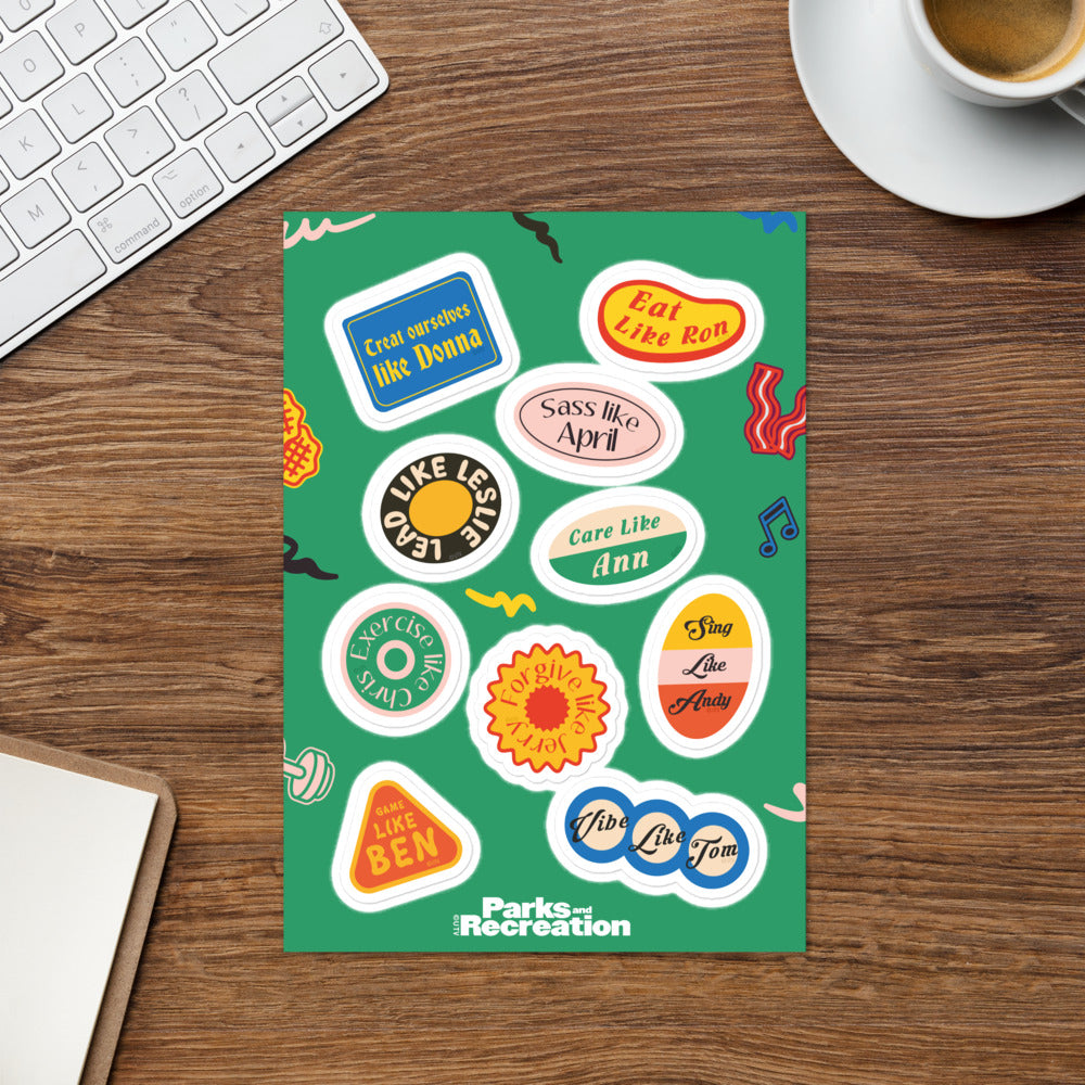 Parks and Recreation Character Sticker Sheet