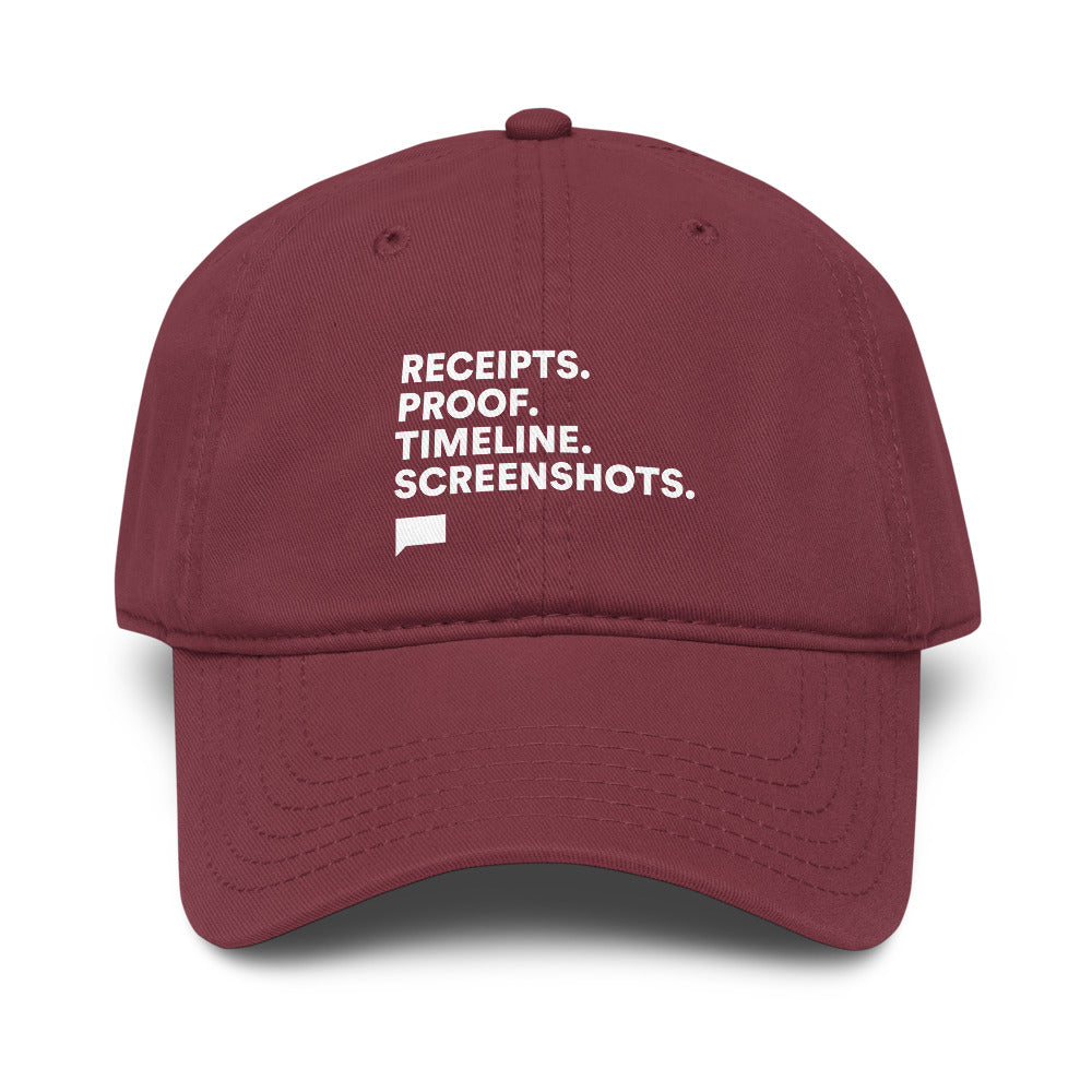 The Real Housewives of Salt Lake City Cap Receipts. Proof. Timeline. S