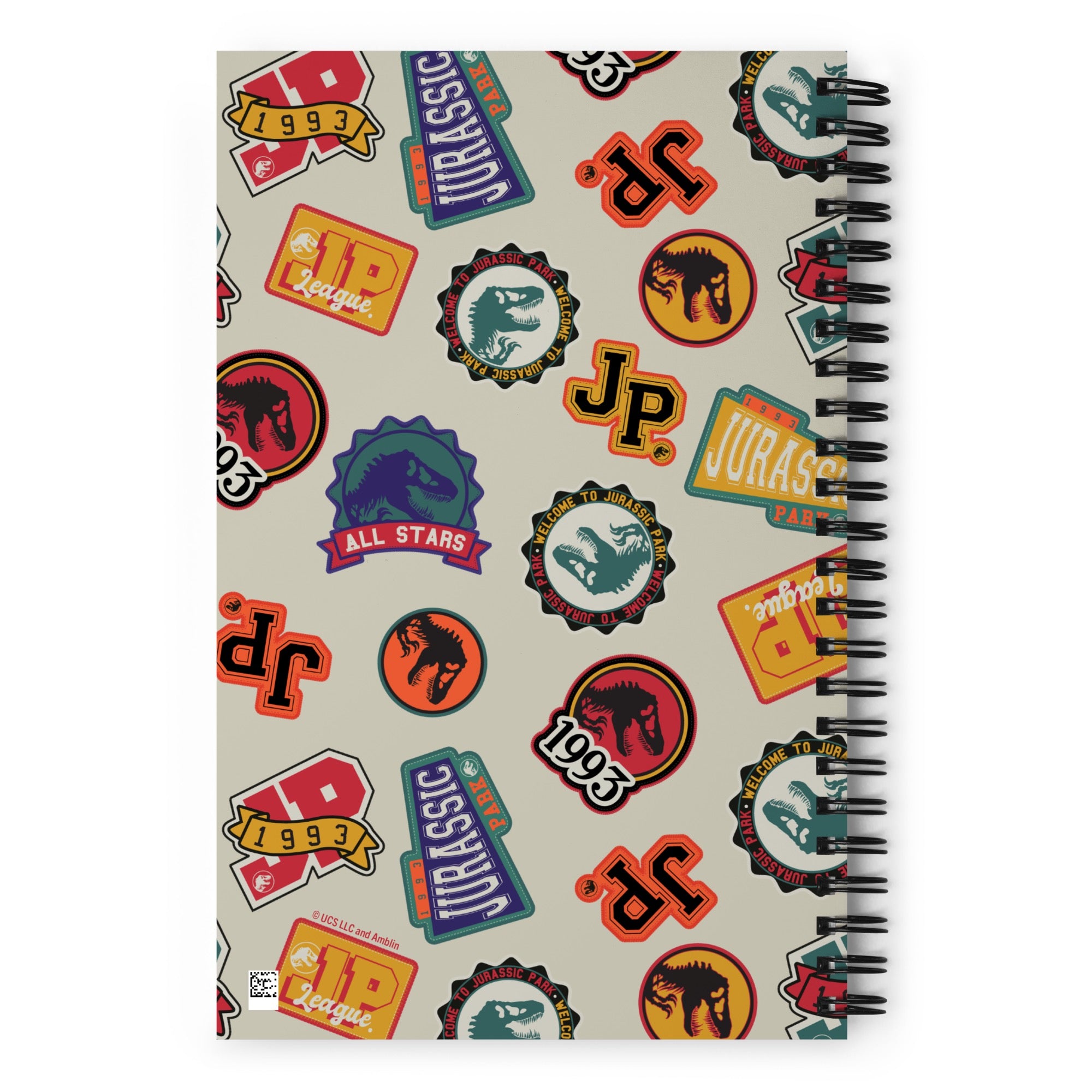 Jurassic Park Retro Varsity Pattern Notebook