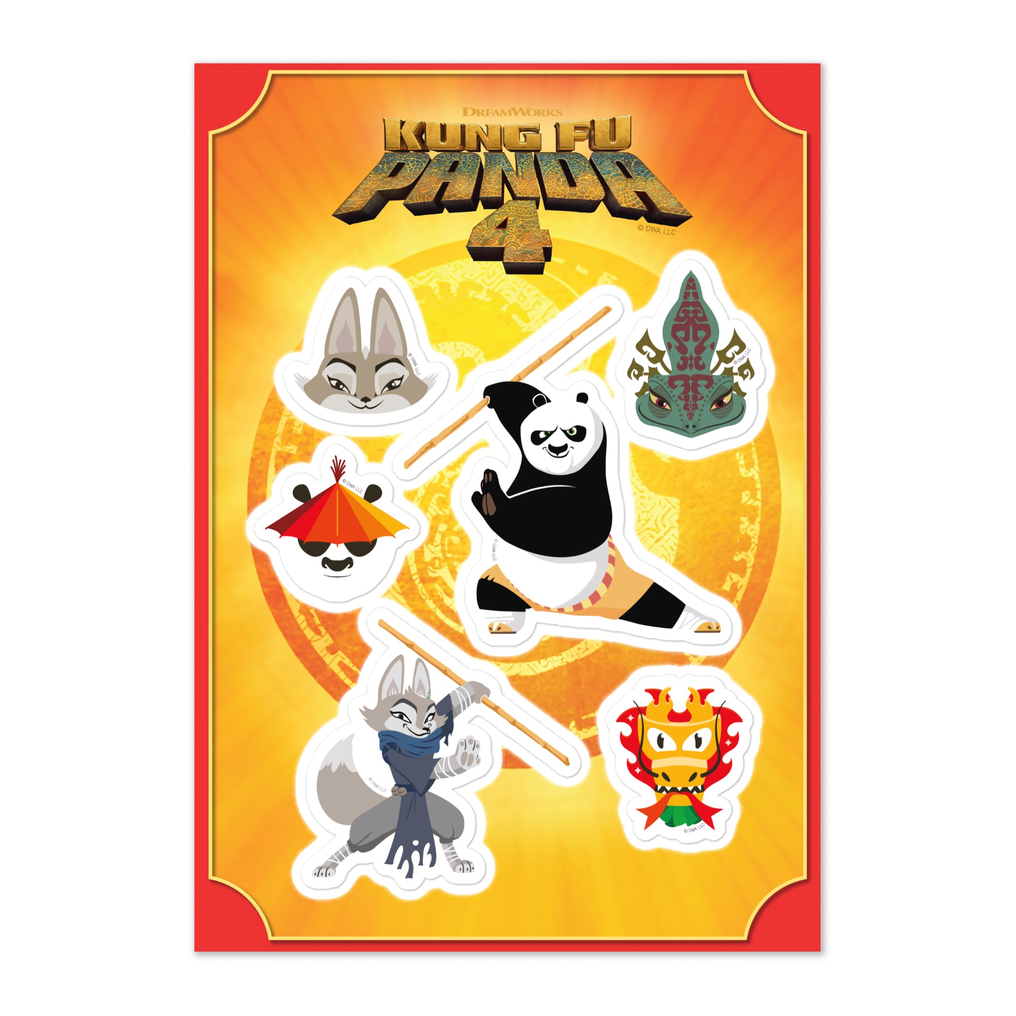Kung Fu Panda 4 Sticker Sheet