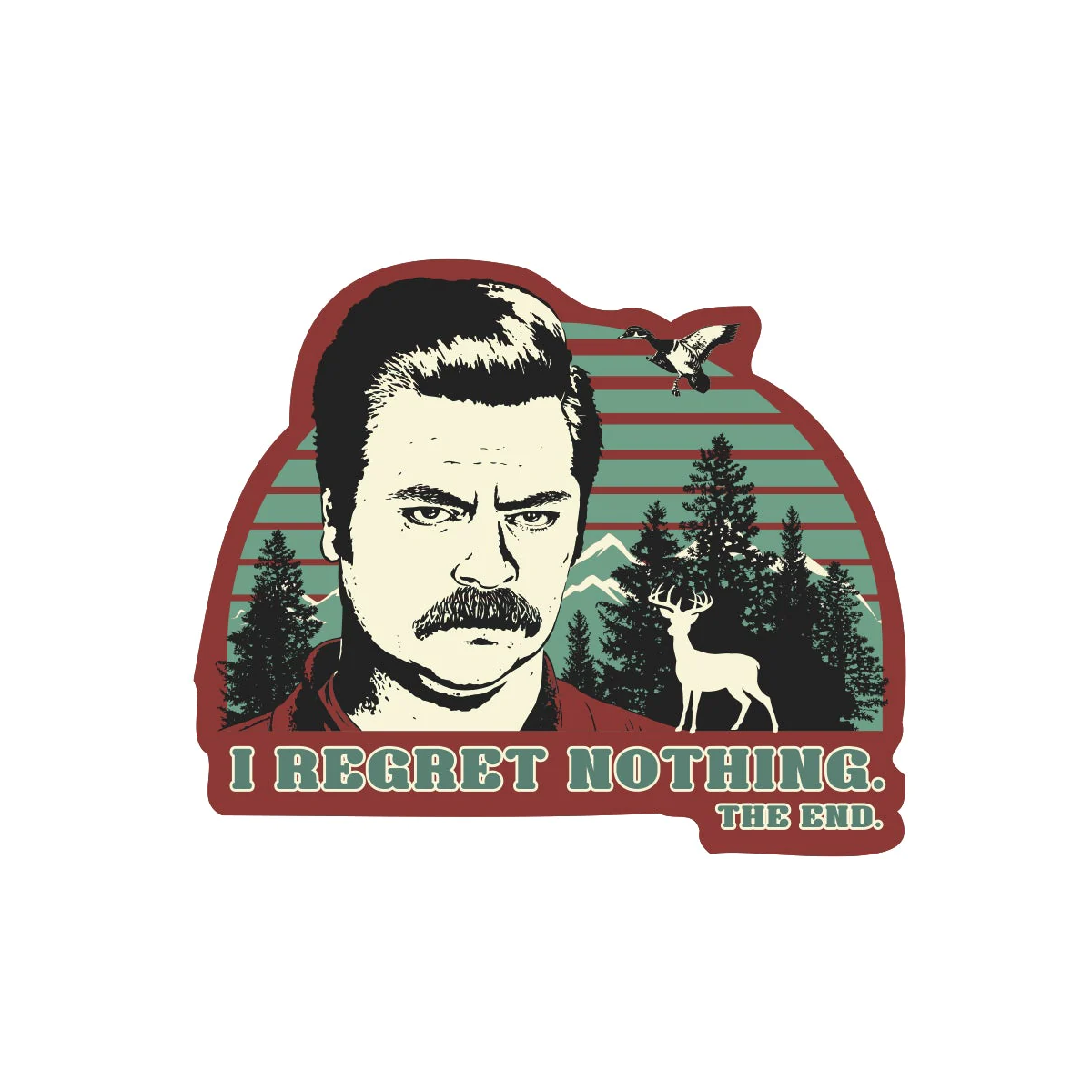 Parks & Rec I Regret Nothing Sticker